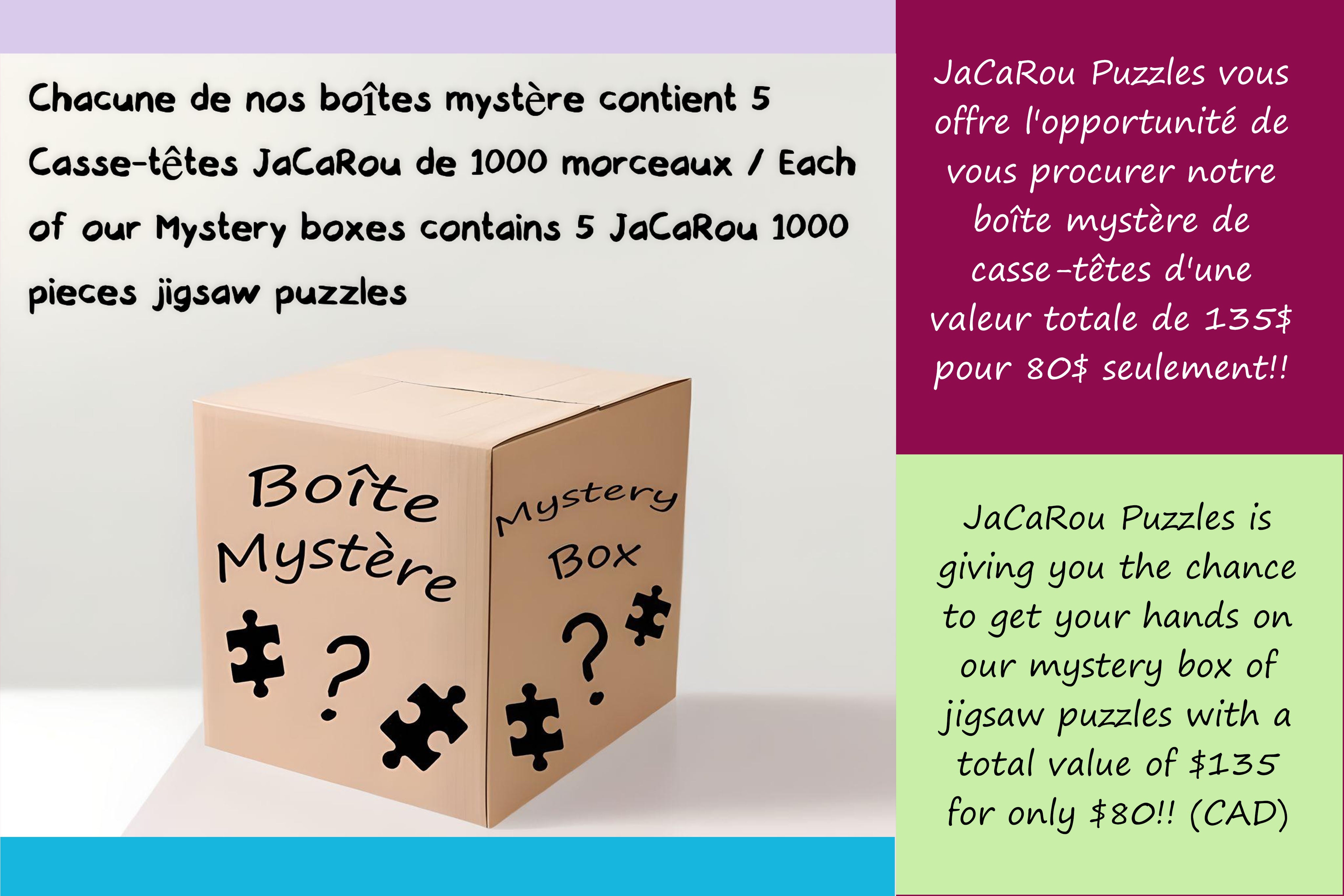 Boîte mystère Casse-têtes – JaCaRou Puzzles