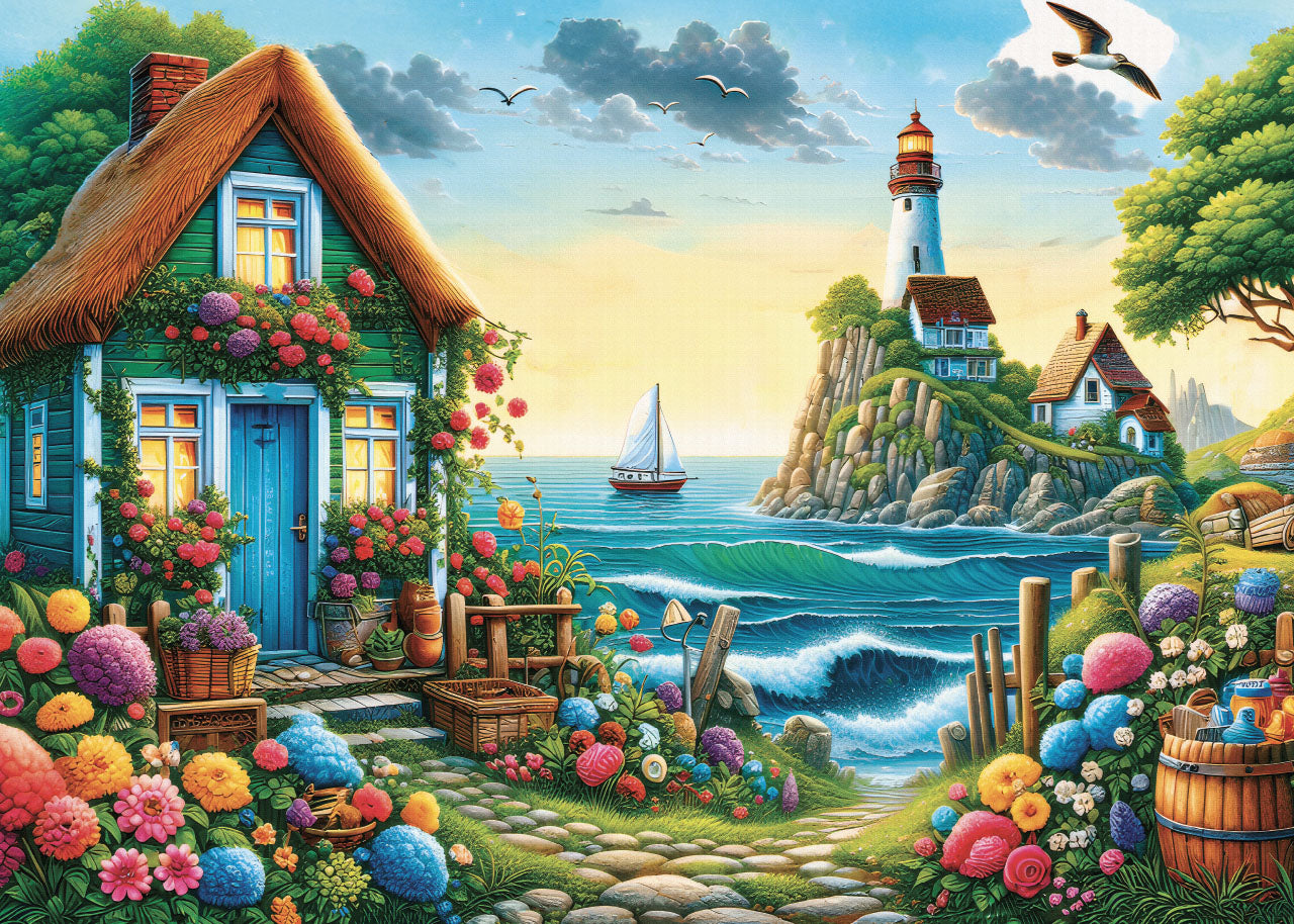 BLUE HOUSE BAY-1000 pces – JaCaRou Puzzles