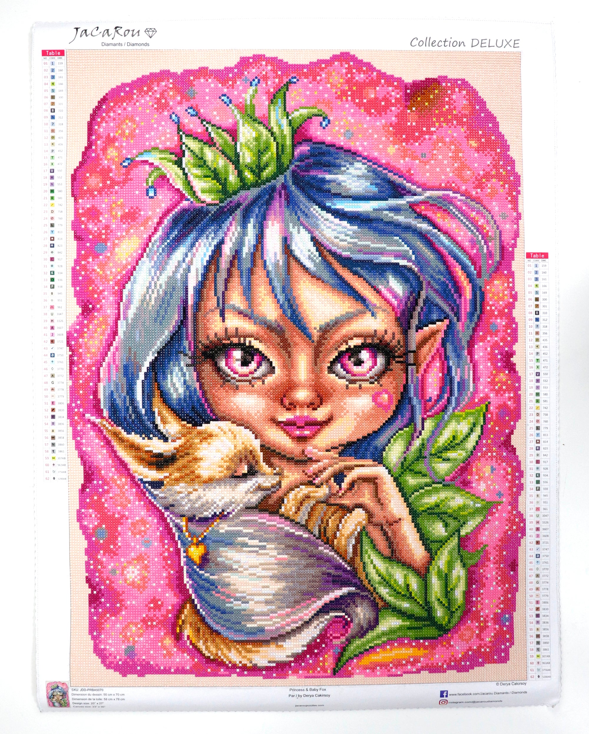 Broderie de diamants RONDS - PRINCESS & BABY FOX – JaCaRou Puzzles