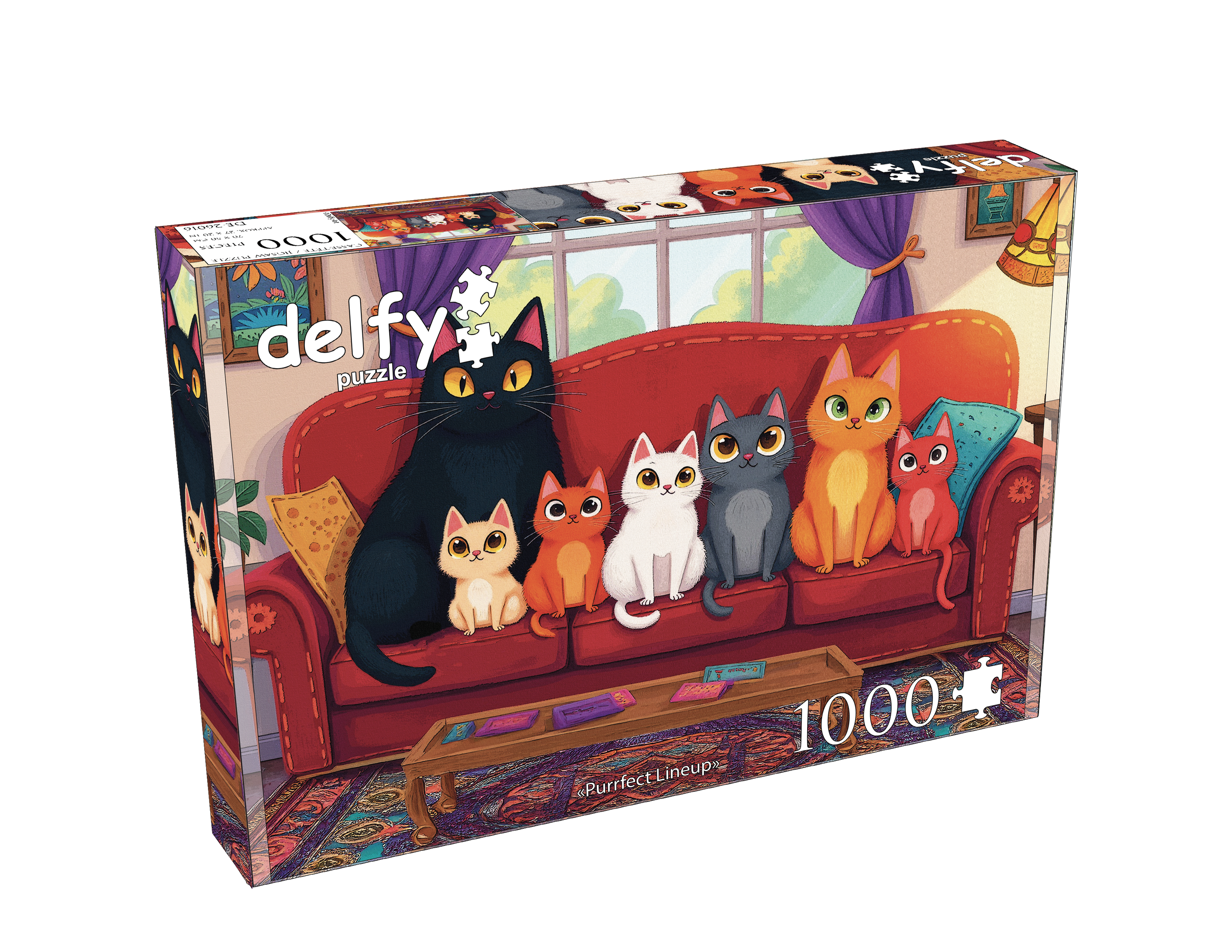 PURRFECT LINEUP, 1000 pces – JaCaRou Puzzles