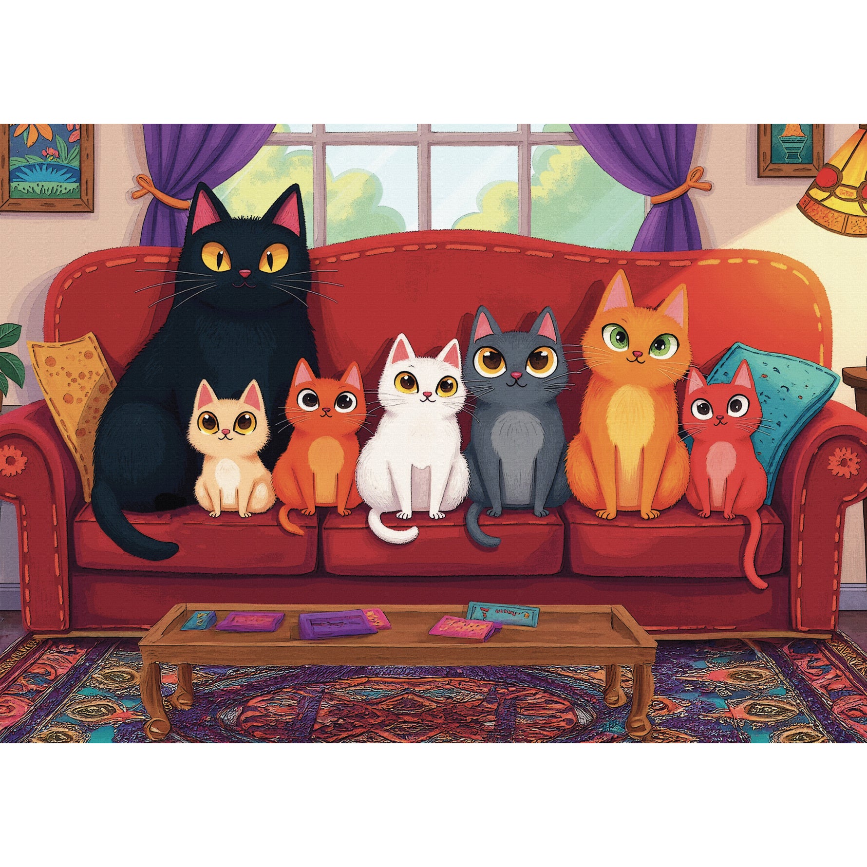 PURRFECT LINEUP, 1000 pcs – JaCaRou Puzzles